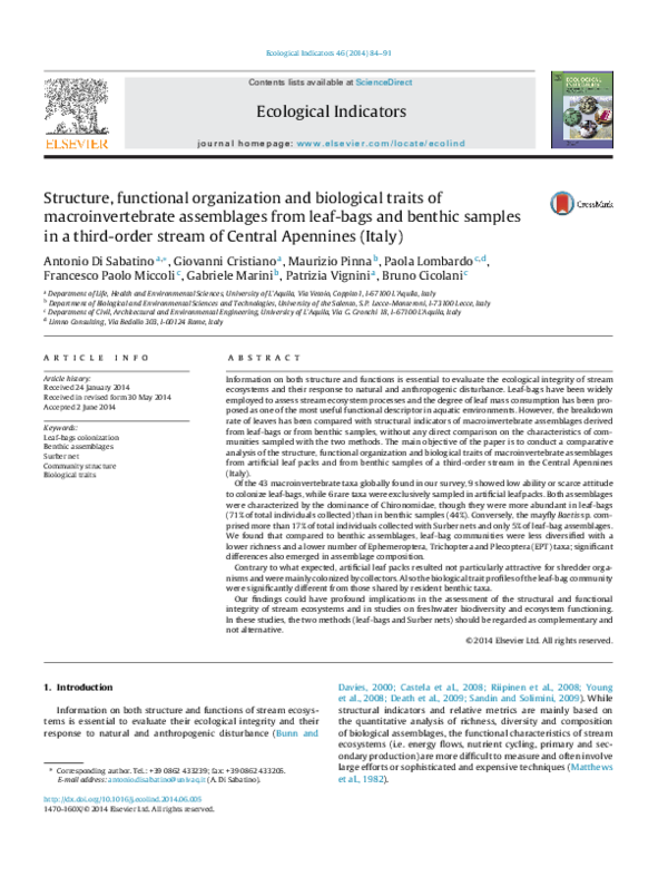 (PDF) Structure, functional organization and biological traits of ...