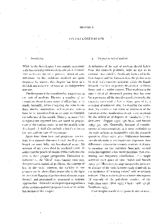 (PDF) Chapter II : On data definition