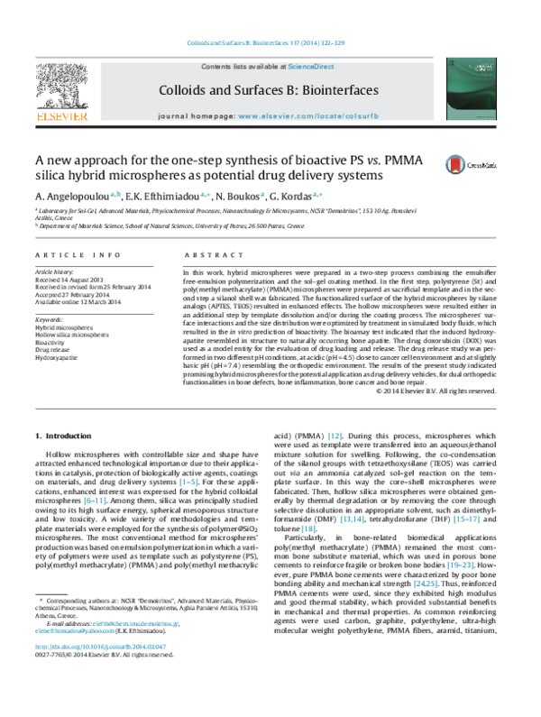 (PDF) A new approach for the one-step synthesis of bioactive PS vs ...