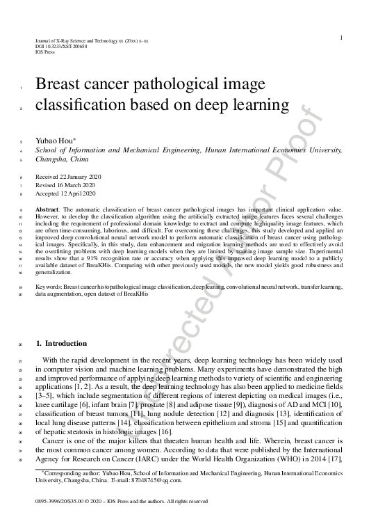 (PDF) Deep Learning for Breast Cancer Image Classification (PDF) Deep Learning for Breast Cancer Image Classification