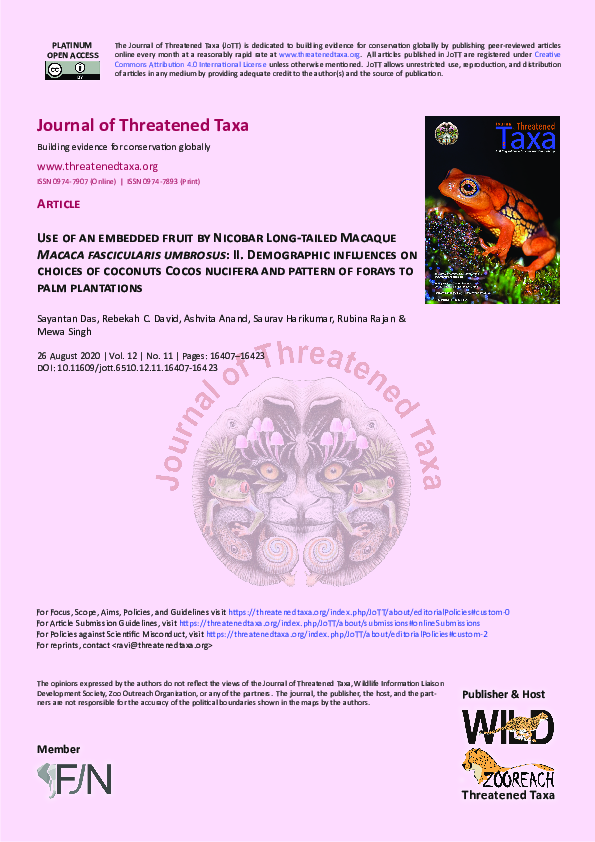 (PDF) Use of an embedded fruit by Nicobar Long-tailed Macaque Macaca ...