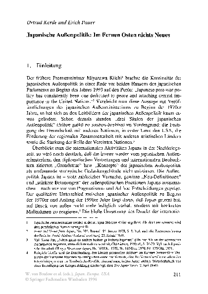 (PDF) Japanische Außenpolitik: Im Fernen Osten nichts Neues