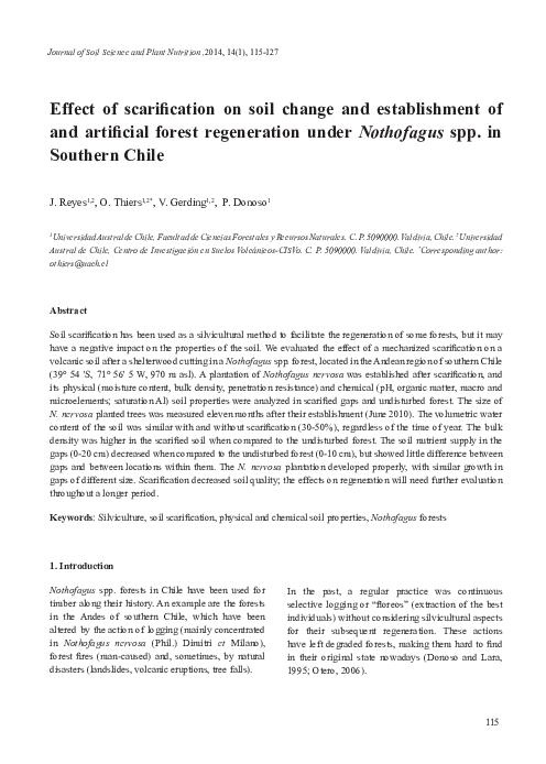(PDF) Effect of scarification on soil change and establishment of and ...