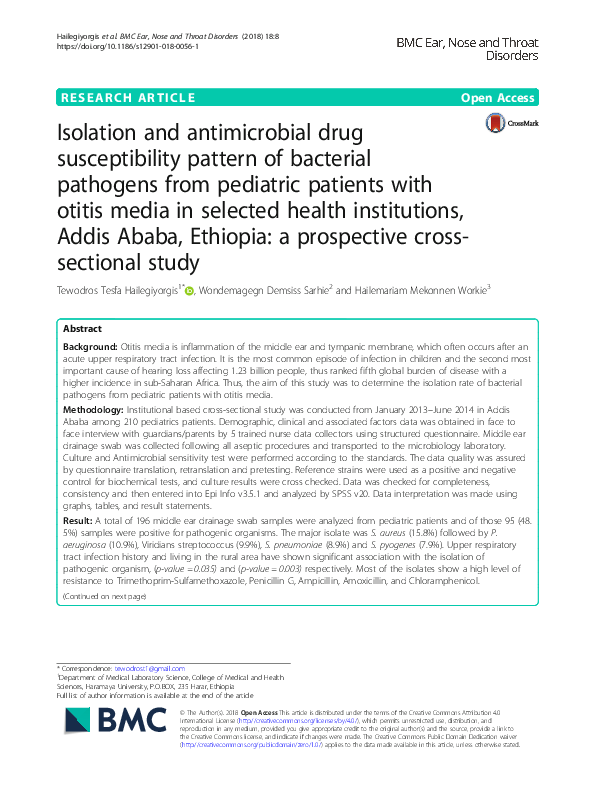 (PDF) Isolation and antimicrobial drug susceptibility pattern of ...