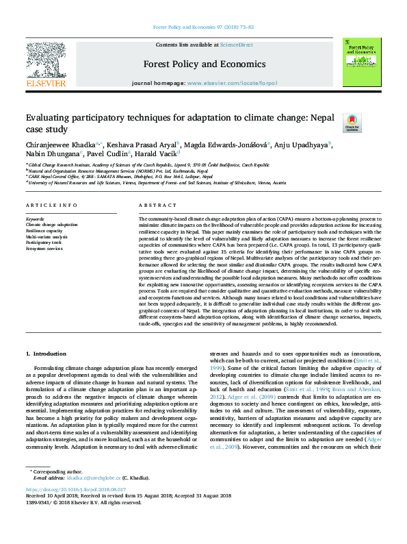 (PDF) Evaluating participatory techniques for adaptation to climate ...