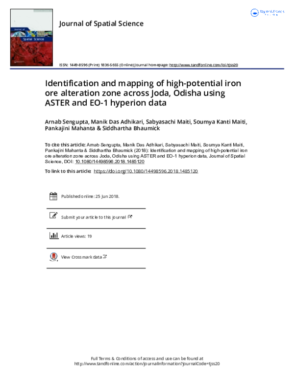 (PDF) Identification and mapping of high-potential iron ore alteration ...