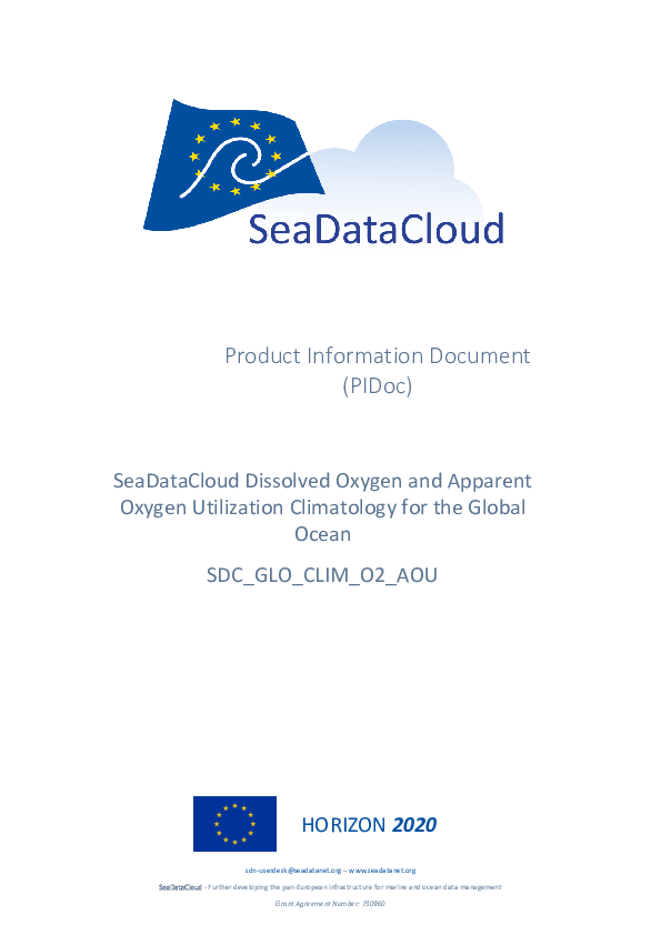 (PDF) SeaDataCloud Dissolved Oxygen and Apparent Oxygen Utilization ...