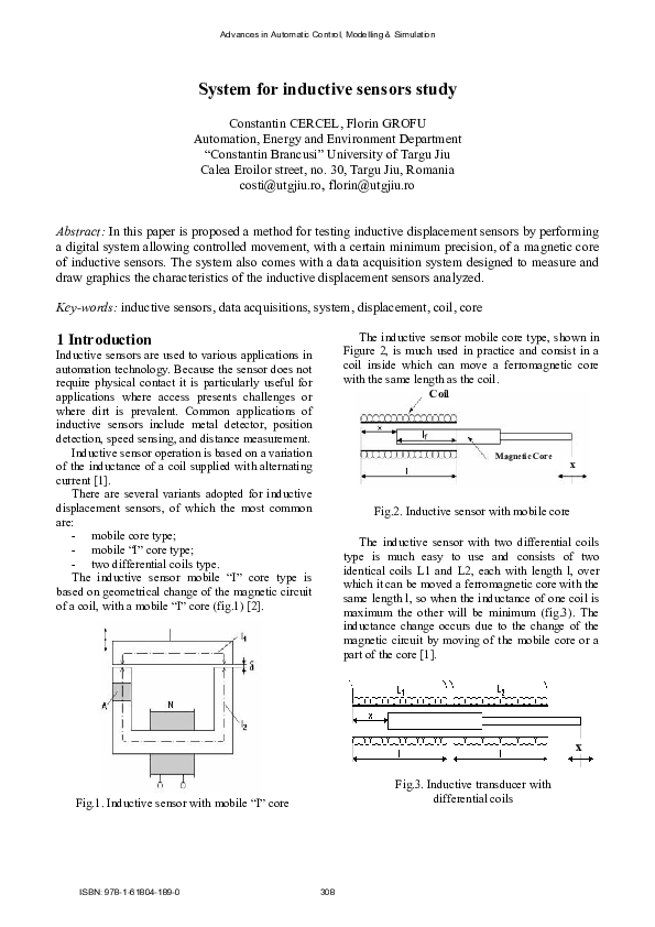 (PDF) System for inductive sensors study