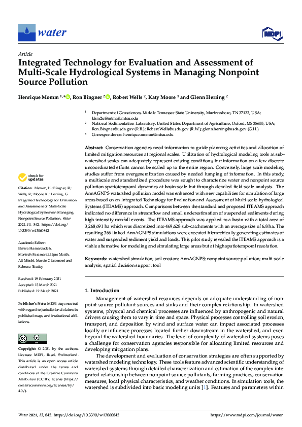 (PDF) Integrated Technology for Evaluation and Assessment of Multi-Scale Hydrological Systems in ...