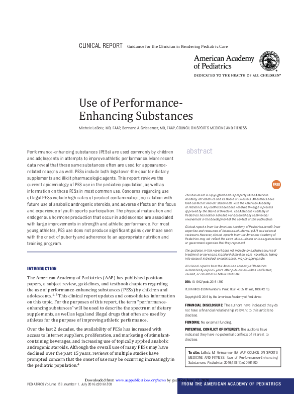 (PDF) Use of Performance-Enhancing Substances