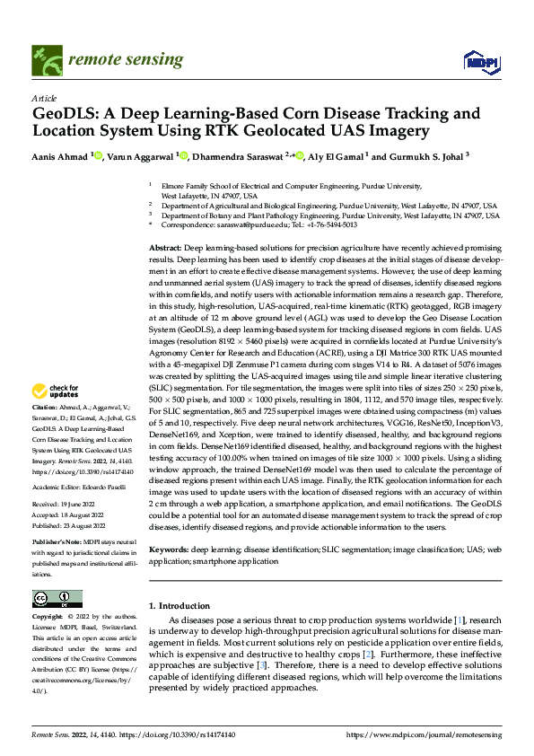 Geodls A Deep Learning Based Corn Disease Tracking And Location System