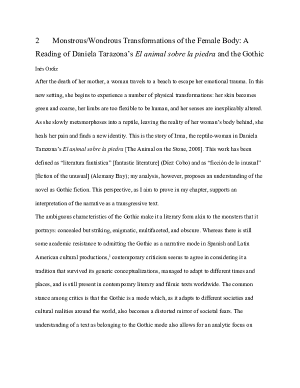 (PDF) Monstrous/Wondrous Transformations of the Female Body