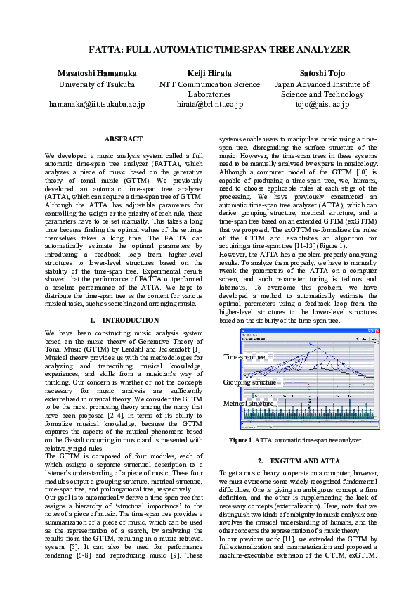 (PDF) FATTA: Full Automatic Time-span Tree Analyzer