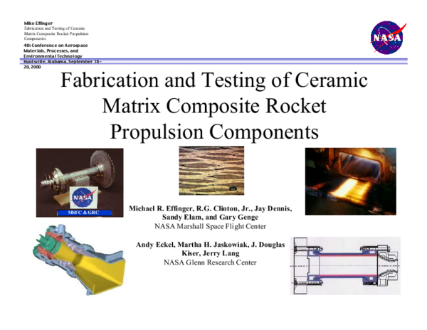 (PDF) Fabrication and Testing of Ceramic Matrix Composite Rocket ...