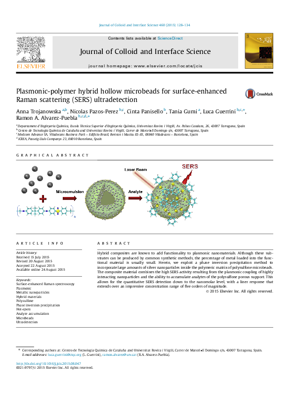 (PDF) Plasmonic-polymer hybrid hollow microbeads for surface-enhanced ...