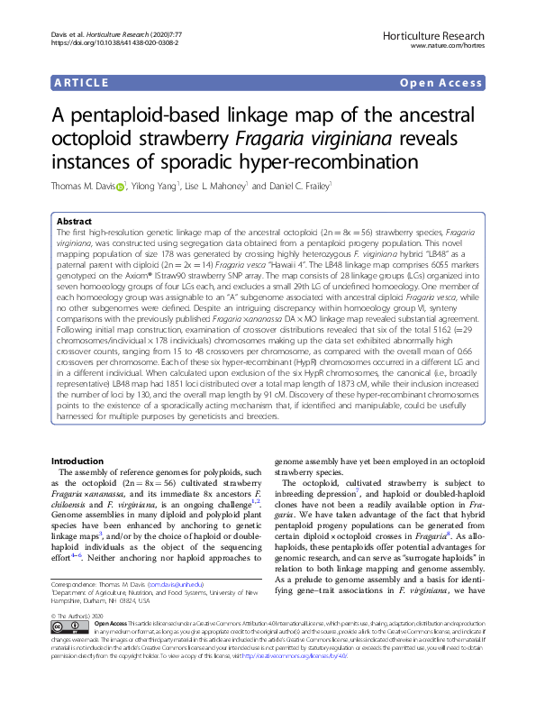 (PDF) A pentaploid-based linkage map of the ancestral octoploid ...