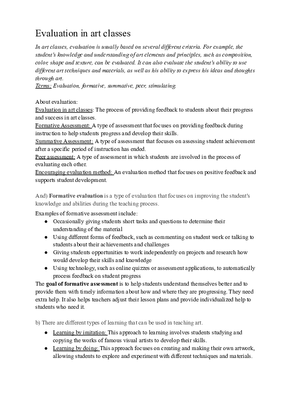 (PDF) Evaluation in art classes | Sandra Vuk - Academia.edu