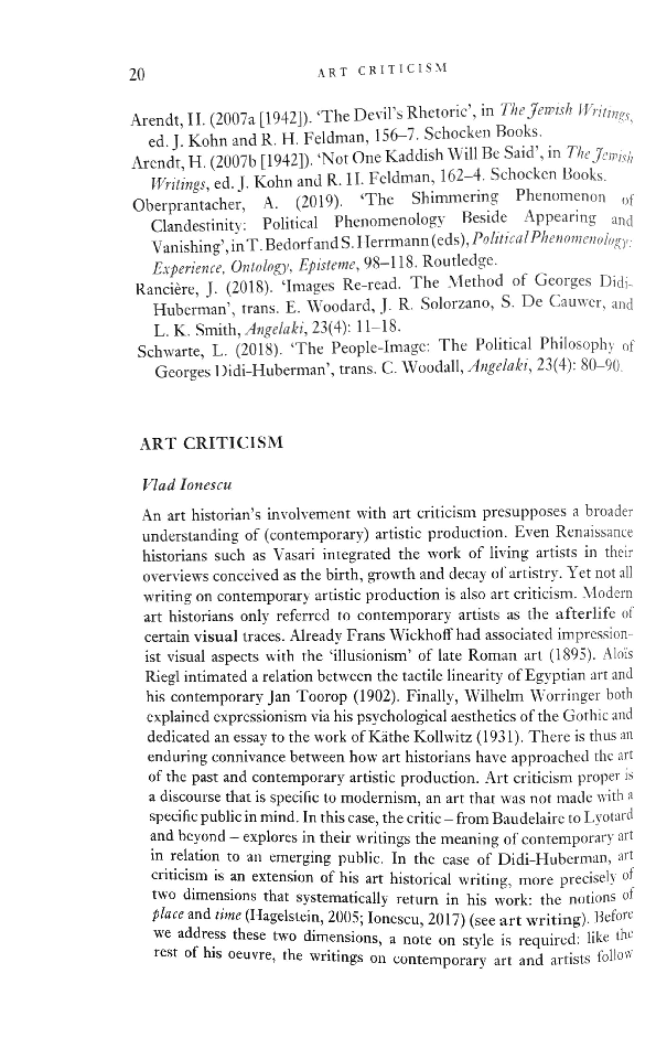 (PDF) Art Criticism _ Lemma from The Didi-Huberman Dictionary