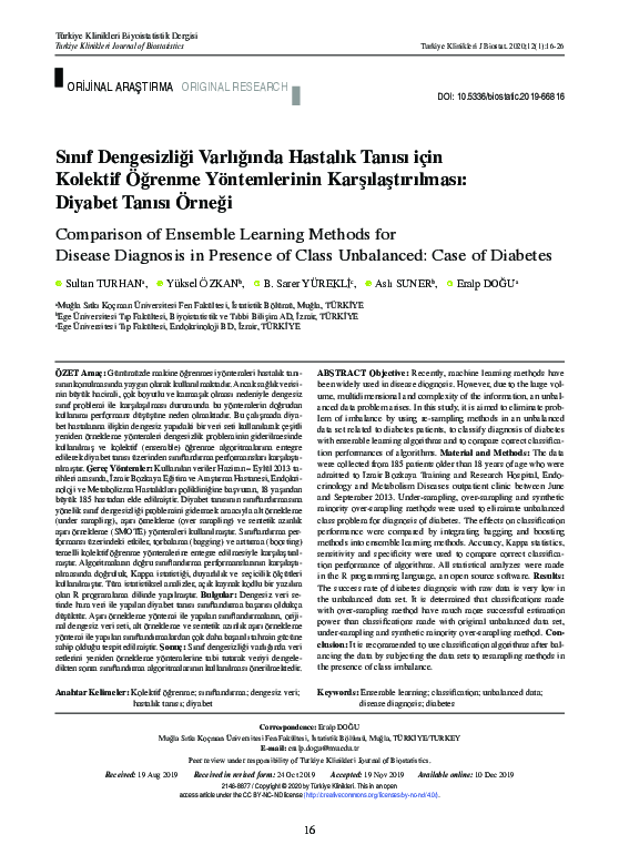 (PDF) Comparison of Ensemble Learning Methods for Disease Diagnosis in Presence of Class ...
