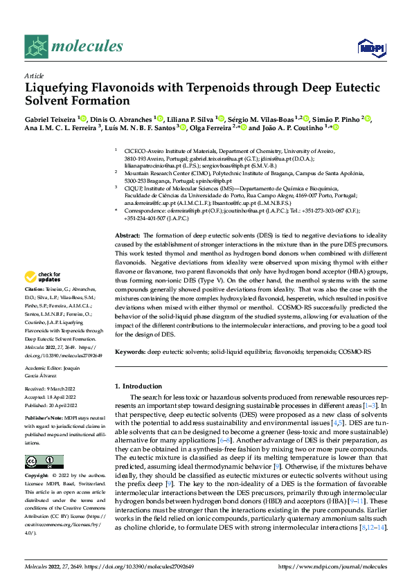 (PDF) Liquefying Flavonoids with Terpenoids through Deep Eutectic ...