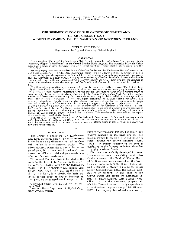 (PDF) The Sedimentology of the Grindslow Shales and the Kinderscout ...