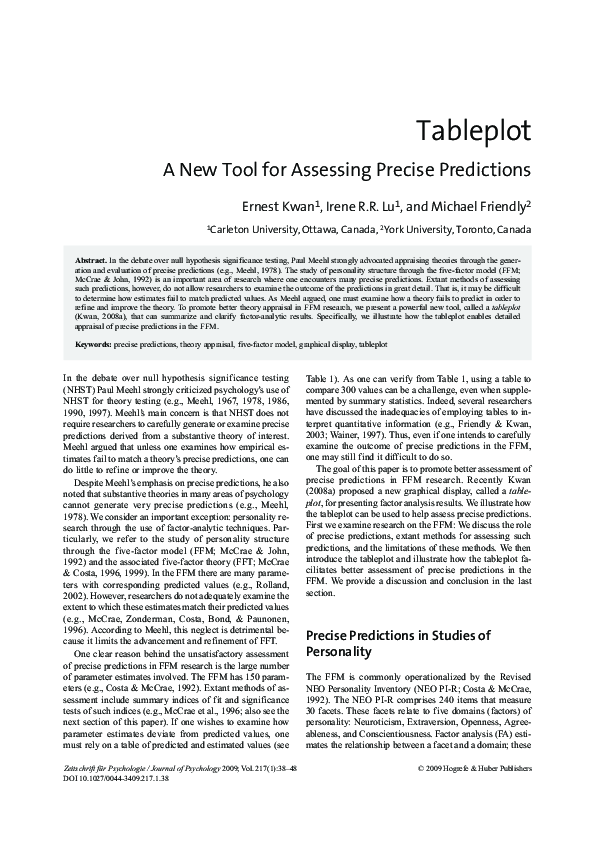 (PDF) Tableplot | Ernest Kwan - Academia.edu
