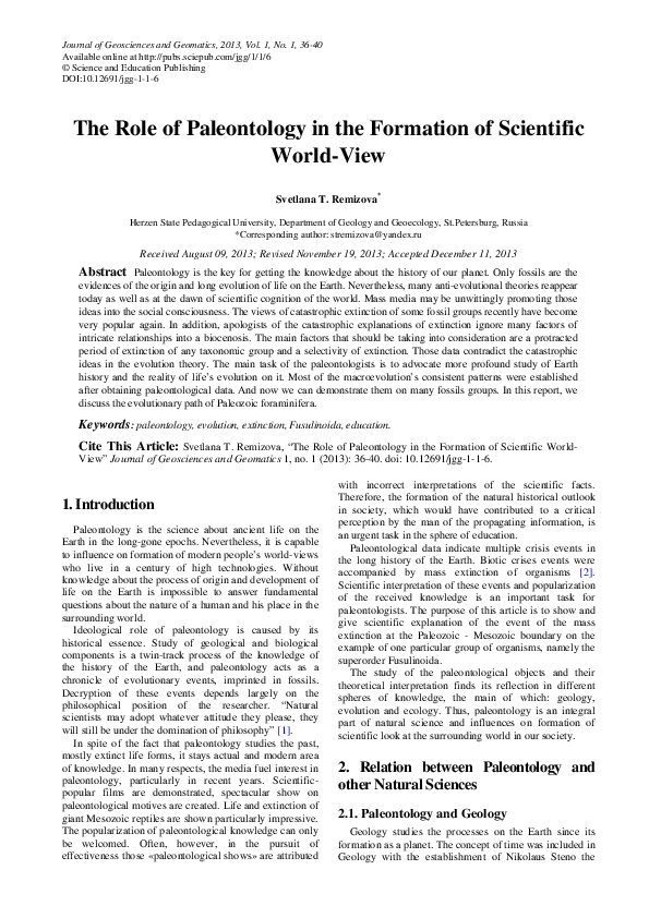 (PDF) The scientific view of the world: introduction