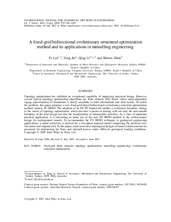 Pdf A Fixed Grid Bidirectional Evolutionary Structural Optimization Method And Its