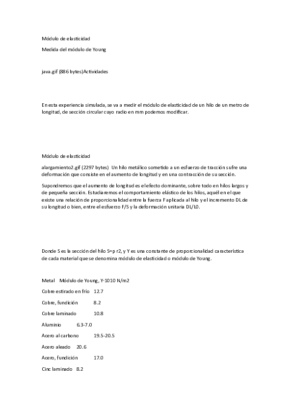 Doc Modulo De Elasticidad