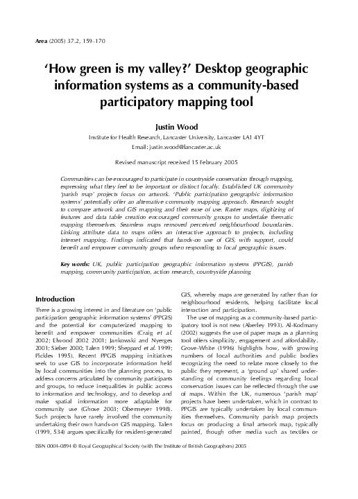 (PDF) How green is my valley?' Desktop geographic information systems ...