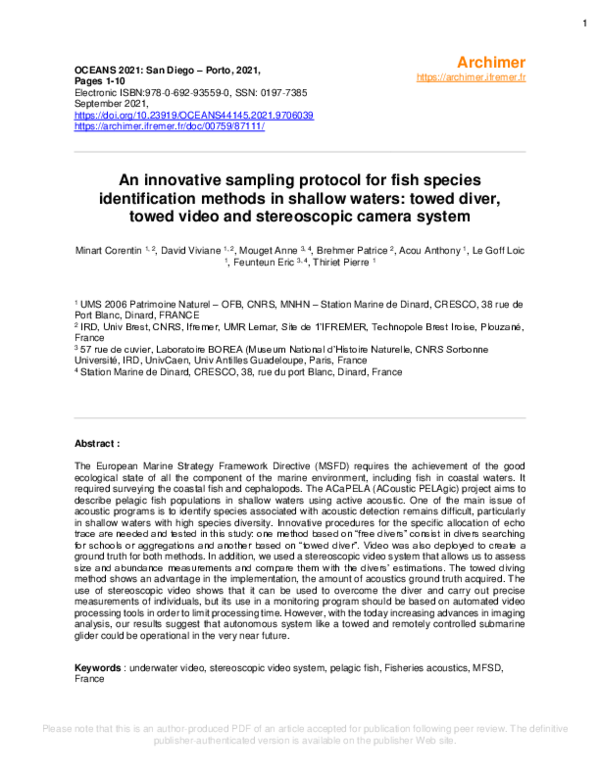 (PDF) An innovative sampling protocol for fish species identification ...