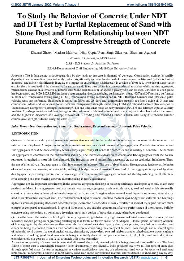 (PDF) To Study the Behavior of Concrete Under NDT and DT Test by ...