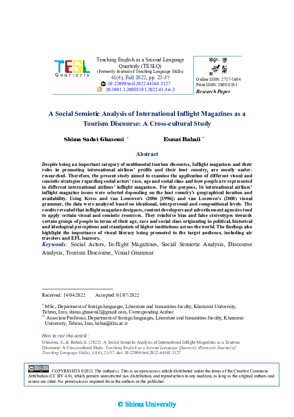 (PDF) A Social Semiotic Analysis of International Inflight Magazines as ...