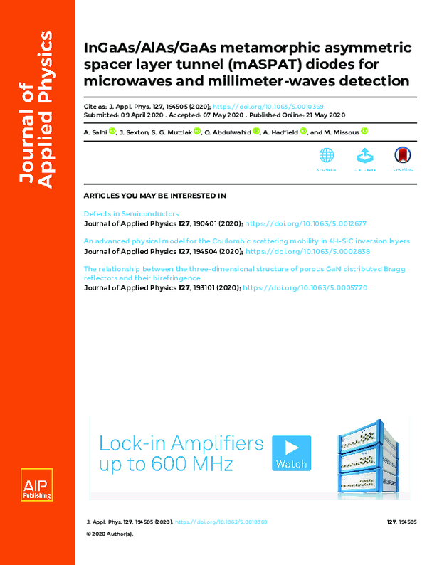 (PDF) InGaAs/AlAs/GaAs metamorphic asymmetric spacer layer tunnel ...