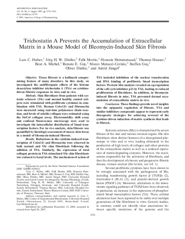 (PDF) Trichostatin A prevents the accumulation of extracellular matrix ...