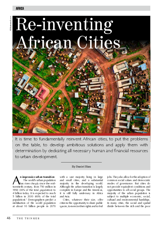 (PDF) Re-inventing African cities