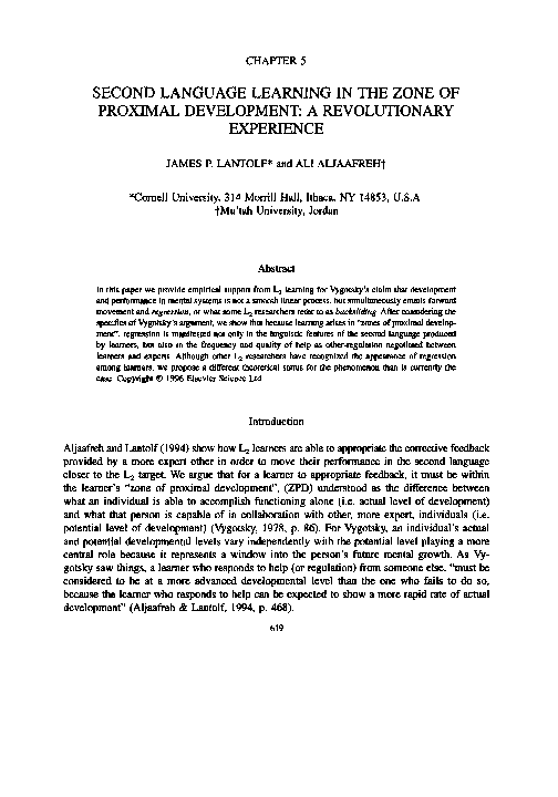 (PDF) Regression in Second Language Learning