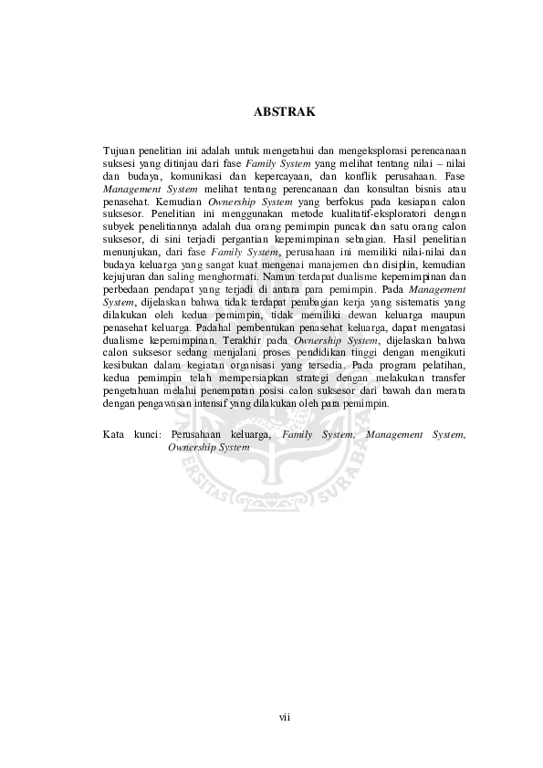 (PDF) Perencanaan Suksesi Pada Toserba`X` Ditinjau Dari Family System ...