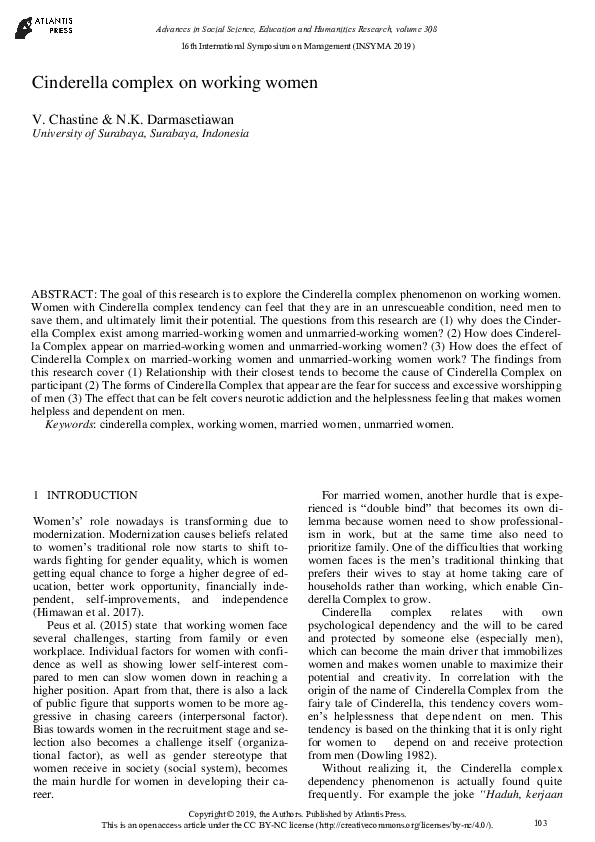(PDF) Cinderella complex on working women | Noviaty Kresna Darmasetiawan - Academia.edu