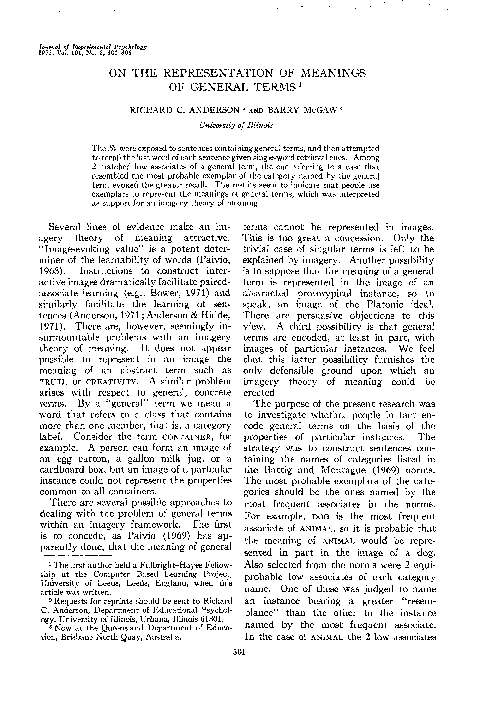 (PDF) On the representation of meanings of general terms