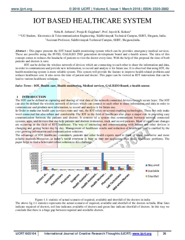 (PDF) Iot Based Healthcare System