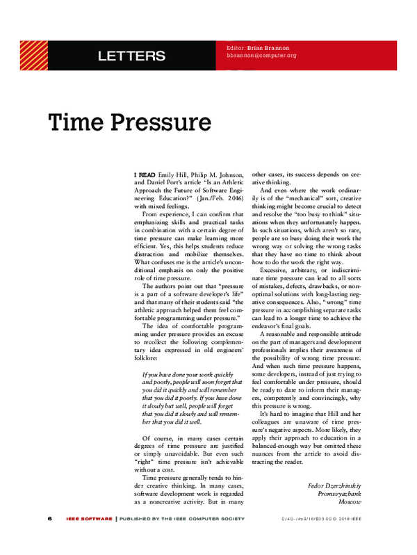 (PDF) Time Pressure
