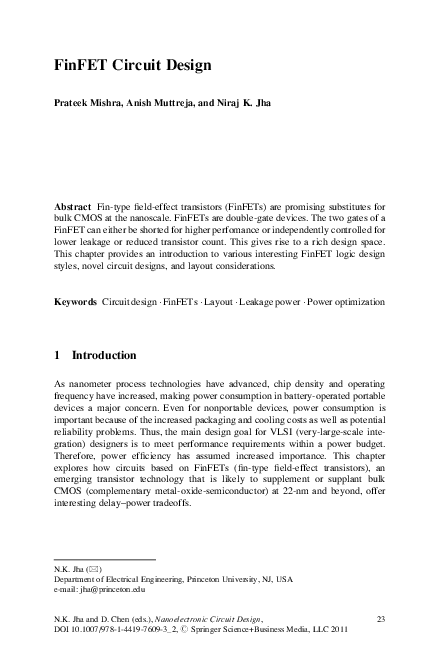 (PDF) FinFET Circuit Design