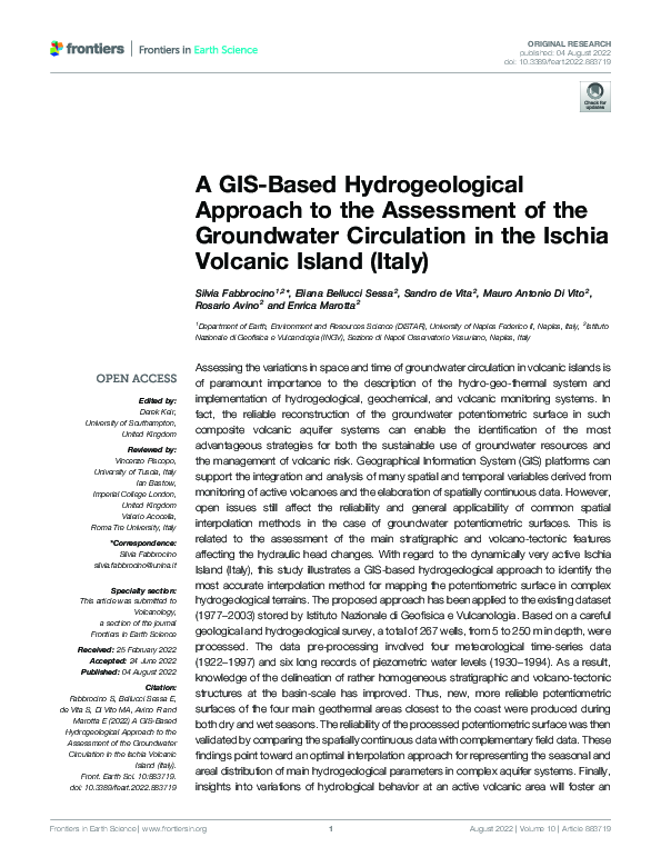 (PDF) A GIS-Based Hydrogeological Approach to the Assessment of the ...