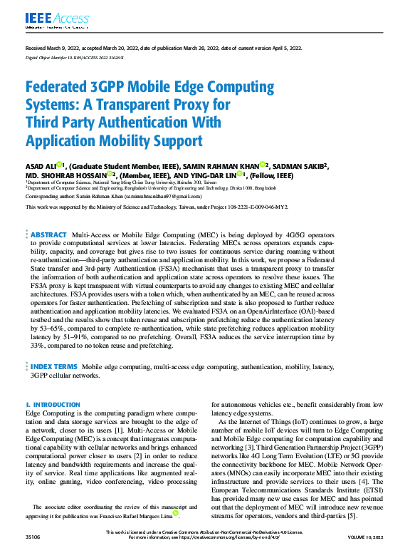 (PDF) Federated 3GPP Mobile Edge Computing Systems: A Transparent Proxy for Third Party ...