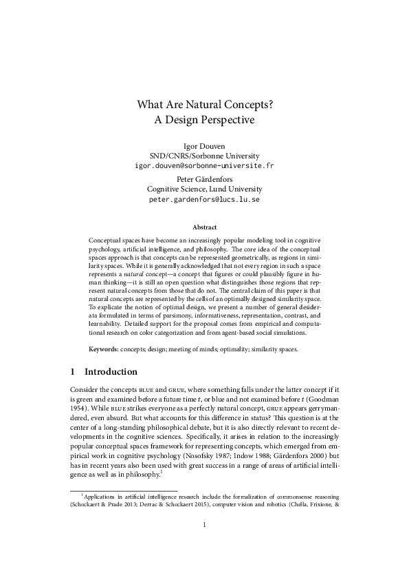 (PDF) What are natural concepts? A design perspective
