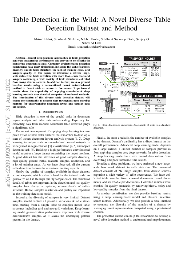 (PDF) Table Detection in the Wild: A Novel Diverse Table Detection ...