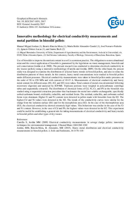 (PDF) Innovative methodology for electrical conductivity measurements ...