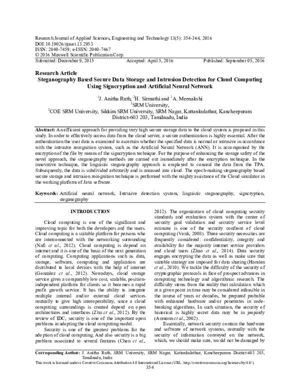 Pdf Steganography Based Secure Data Storage And Intrusion Detection