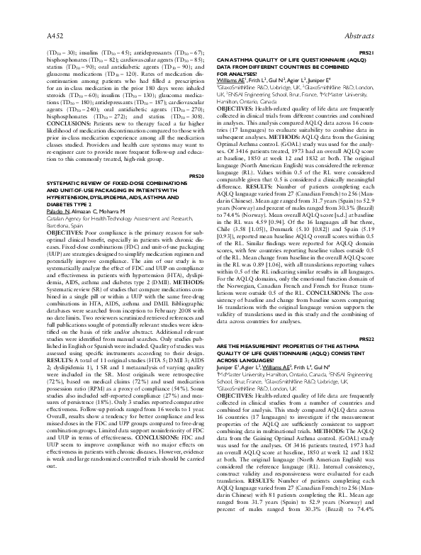 (PDF) PRS22 Are the Measurement Properties of the Asthma Quality of ...